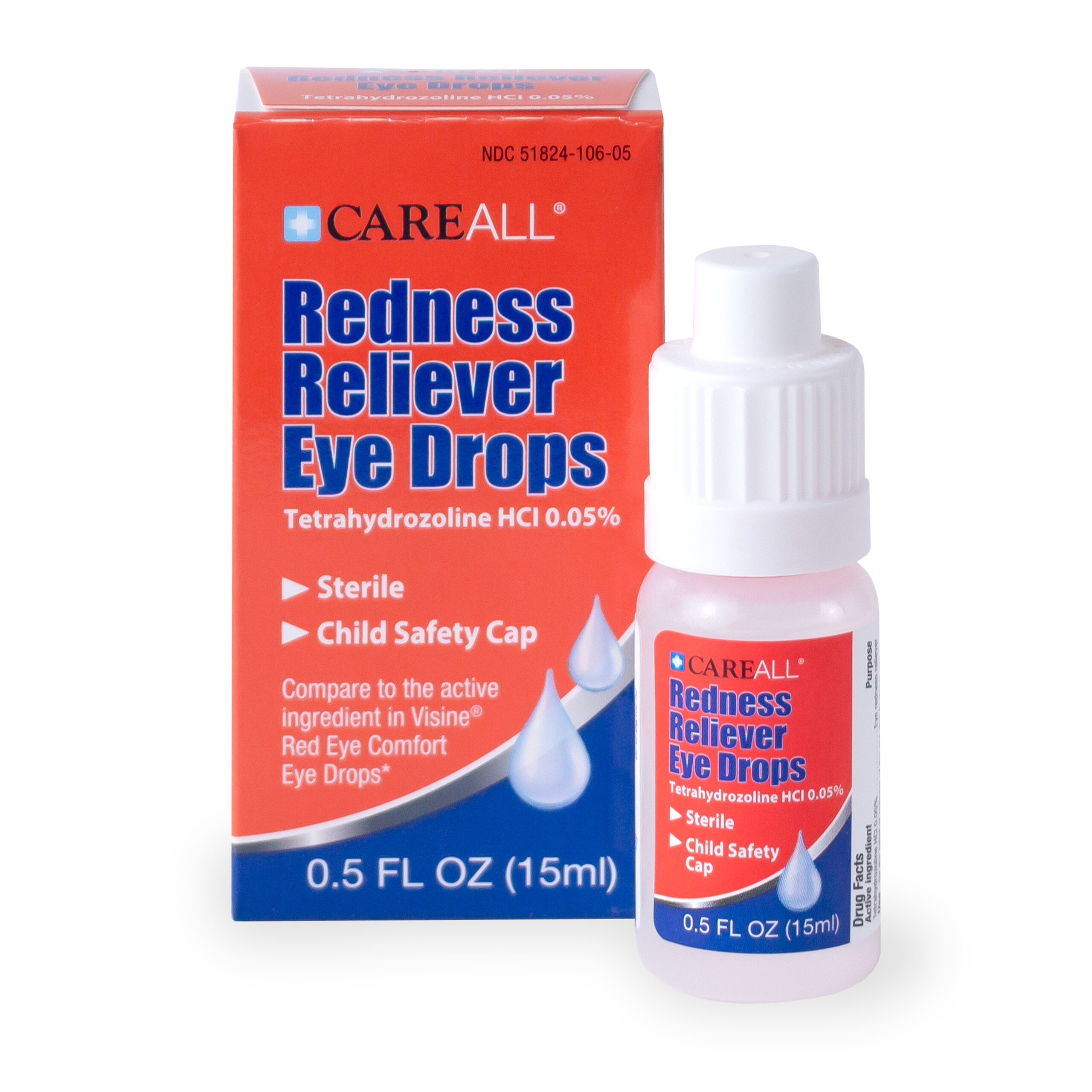 CareALL Redness Remover Eye Drops Compare To Visine Red Eye Comfort